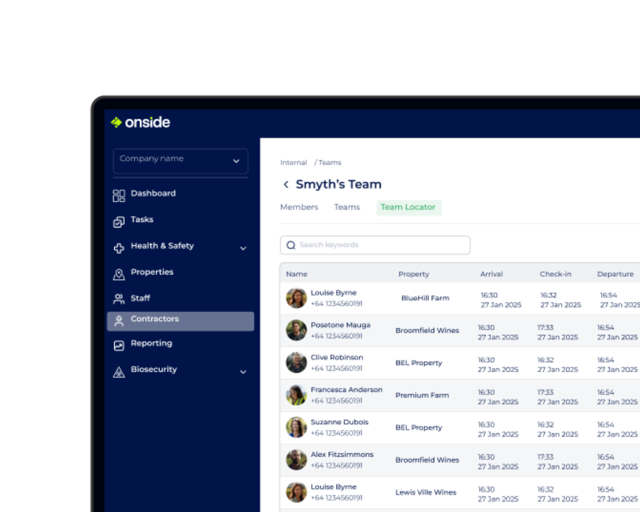 Lone Worker Safety Software for Agribusinesses | Onside