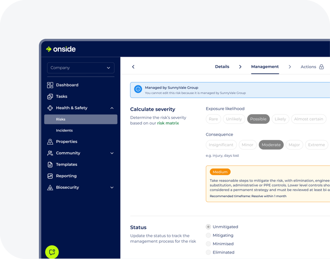 PCBU Overlapping Duties Software | Onside